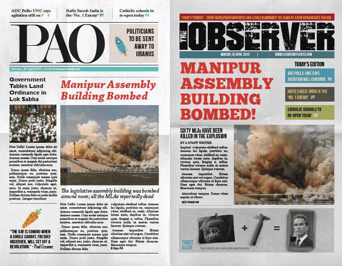 Modern Tabloid Front-Page Design Project