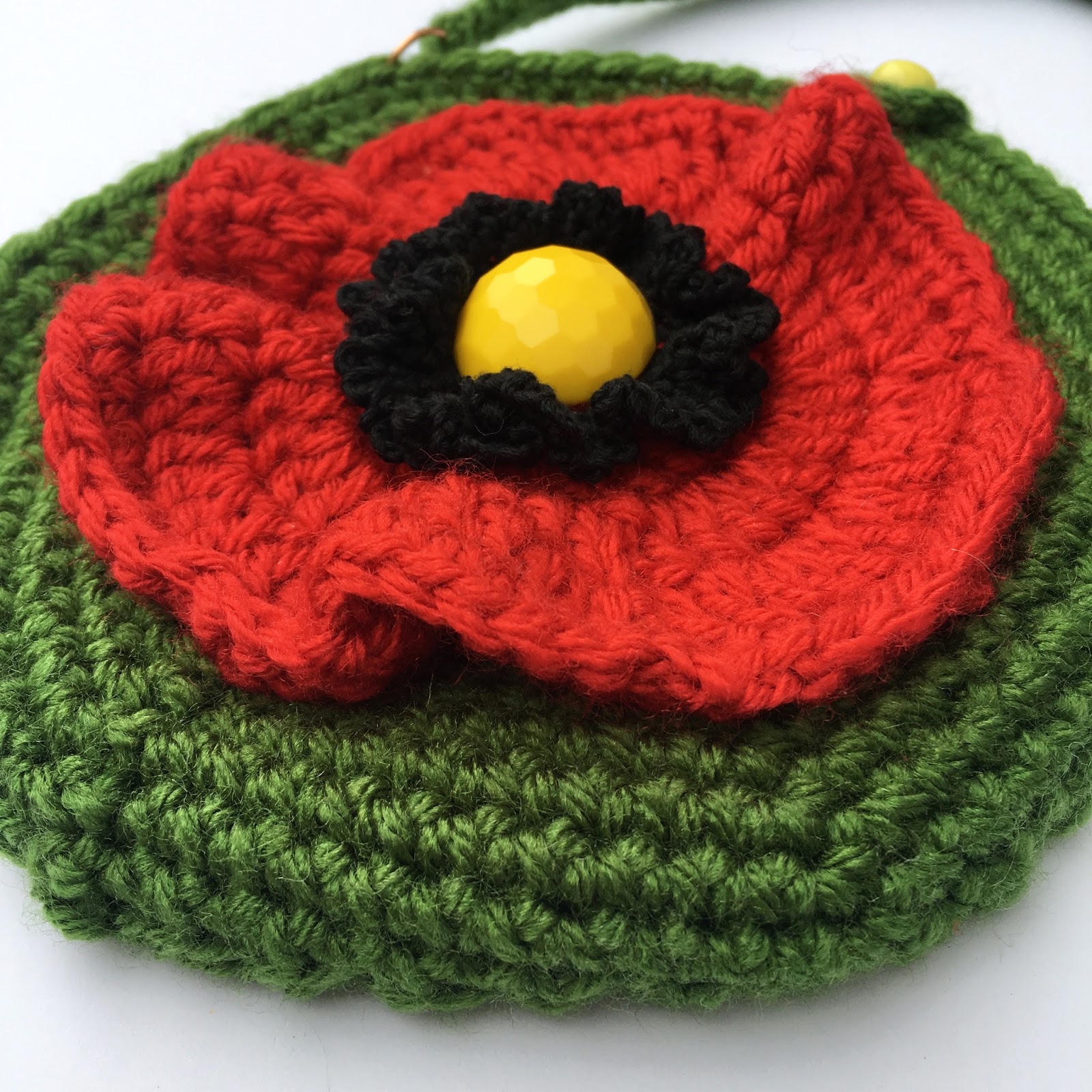 Crocheted Poppy Purse