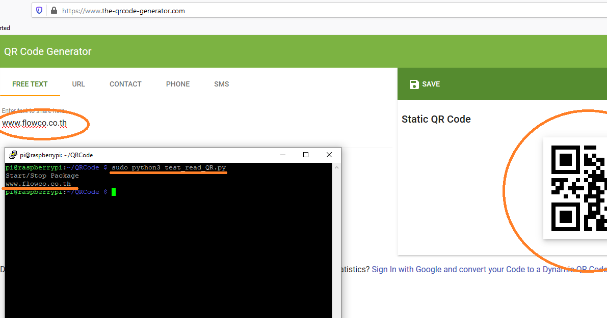 raspberry pi ไทย: USB QR Code Reader RaspberryPi4
