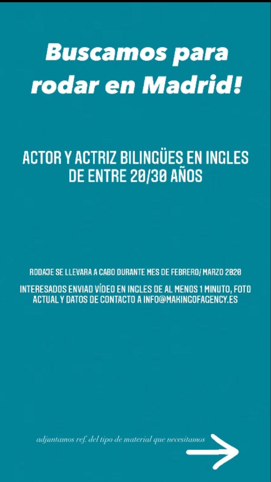 MADRID BUSCAMOS ACTORES Y ACTRICES DE ENTRE 20 A 30 AÑOS QUE SEAN ...