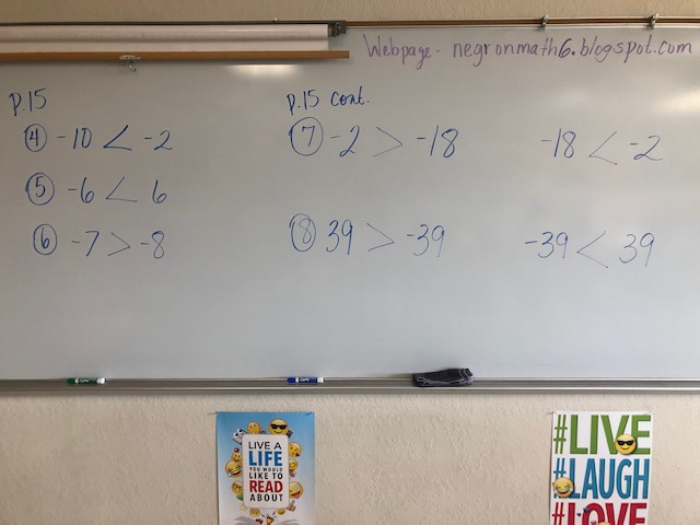 Mrs. Negron 6th Grade Math Class: Lesson 1.2 Comparing and Ordering ...