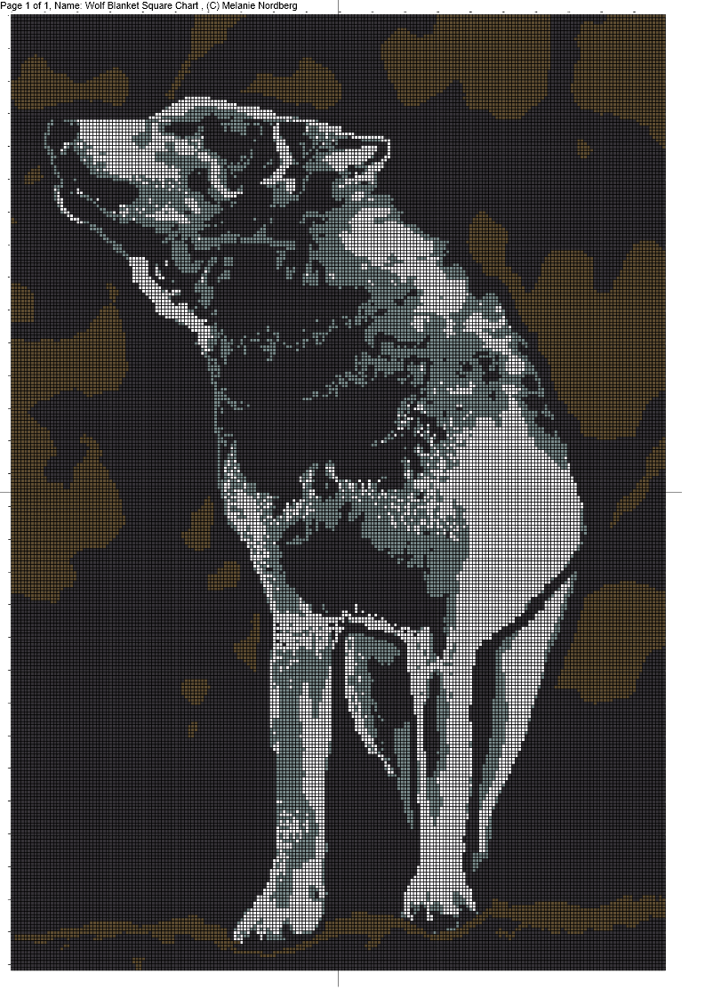 WitchWolfWeb Creations: Wolf Blanket Square Chart