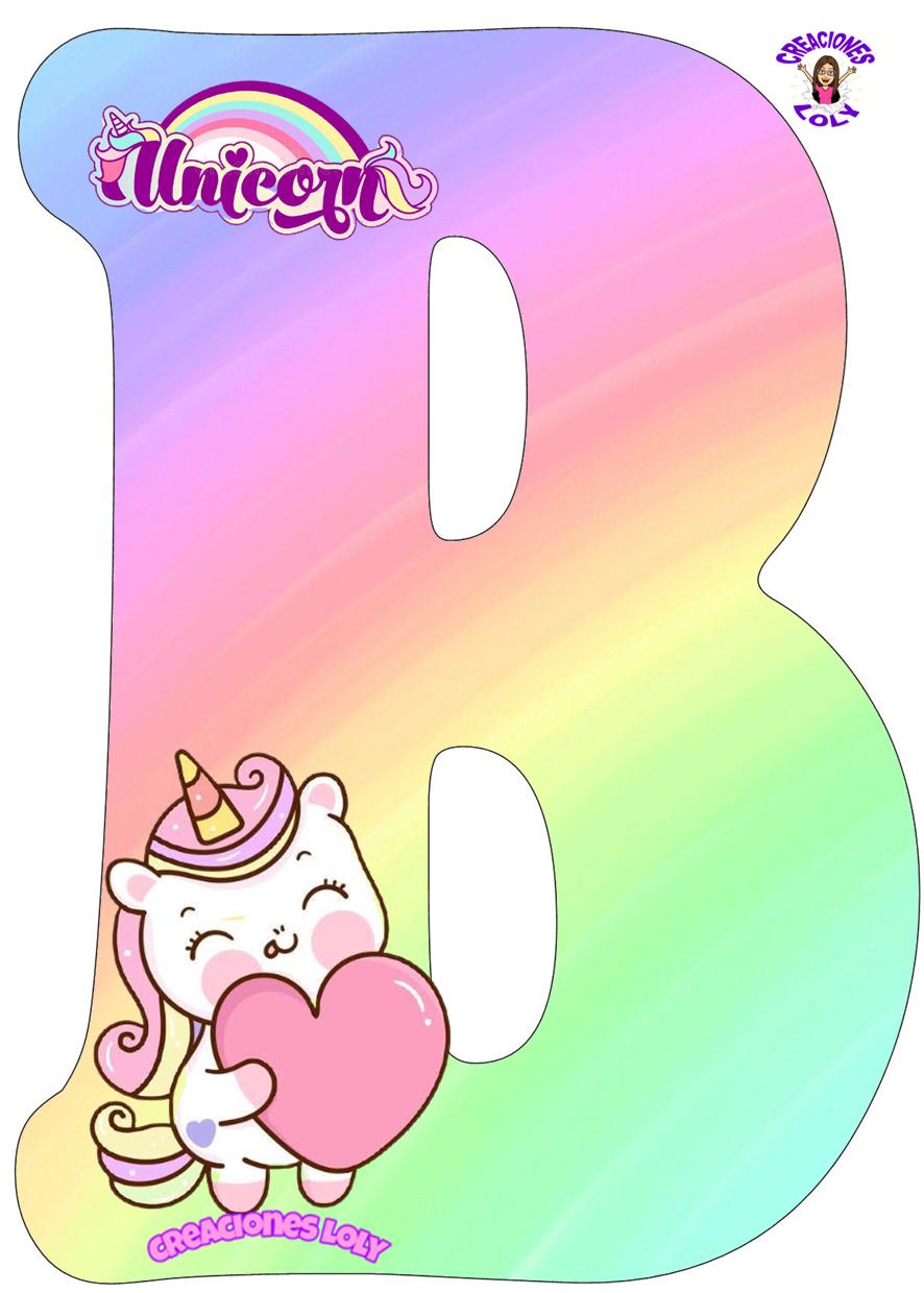 Creaciones Loly: ABECEDARIO UNICORNIO BEBE