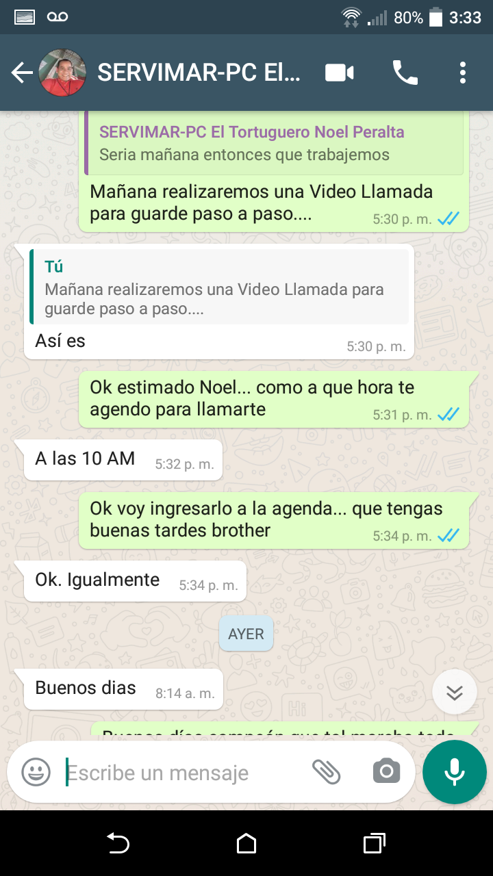 Solicitando Soporte Técnico un Cliente de Nicaragua del Municipio del Tortuguero