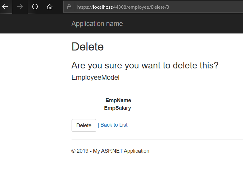 Test: Delete Operations in Asp.net mvc using Ado.net Approach and Diff ...