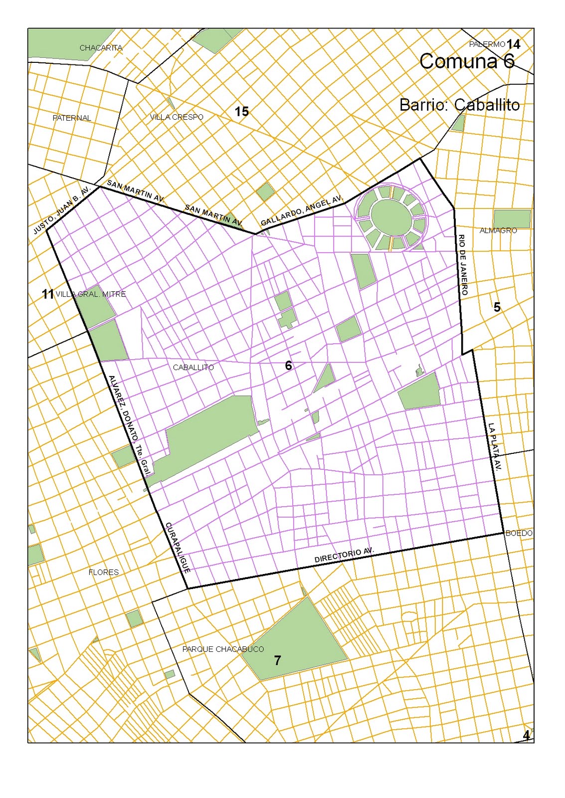 Voces: Comuna 6 - Caballito