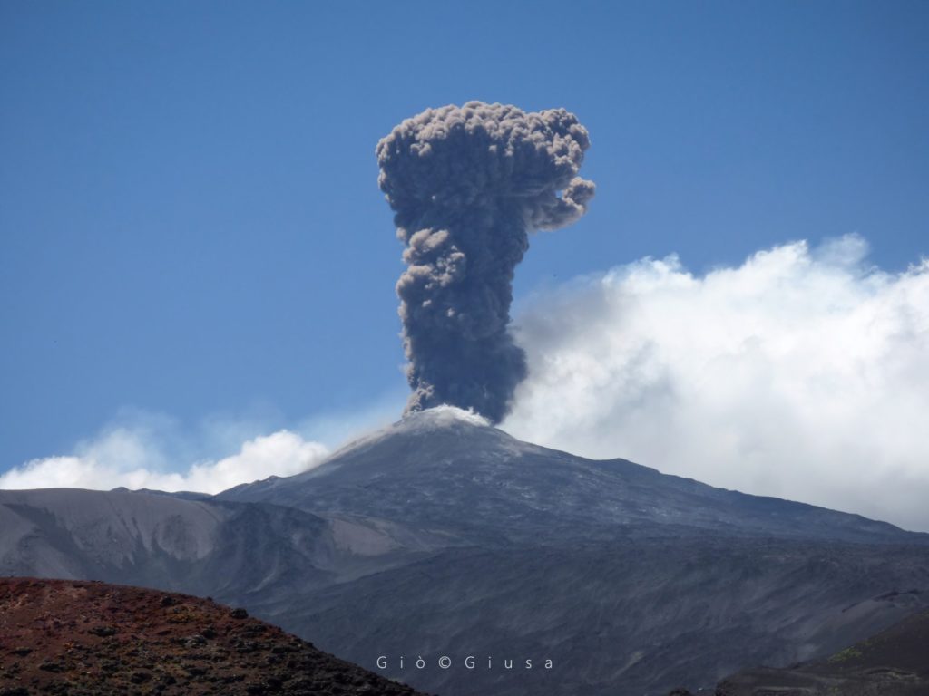 In Italy, the eruption of Mount Etna