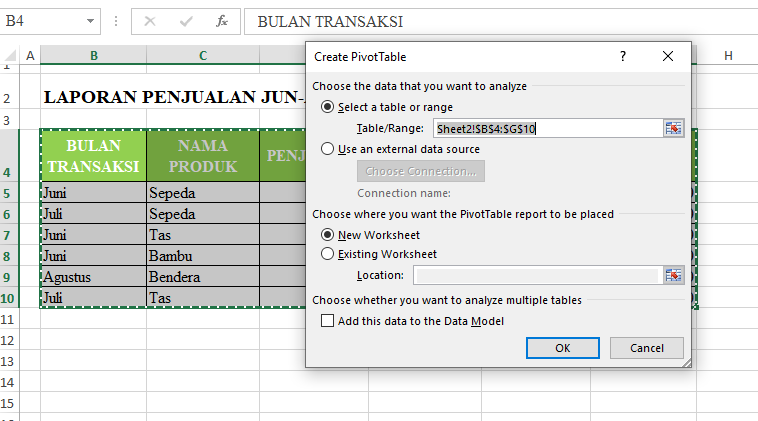 Rumus PIVOT Table Pada Excel - Alfi Blog