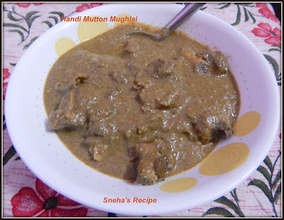 Handi Mutton Mughlai#SundayFunday - Sneha's Recipe