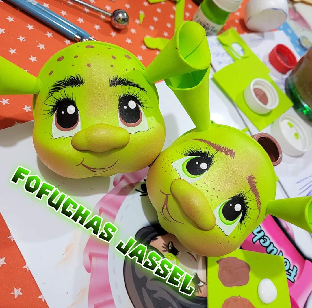 Família Shrek de EVA: Ideia criativa - Ver e Fazer