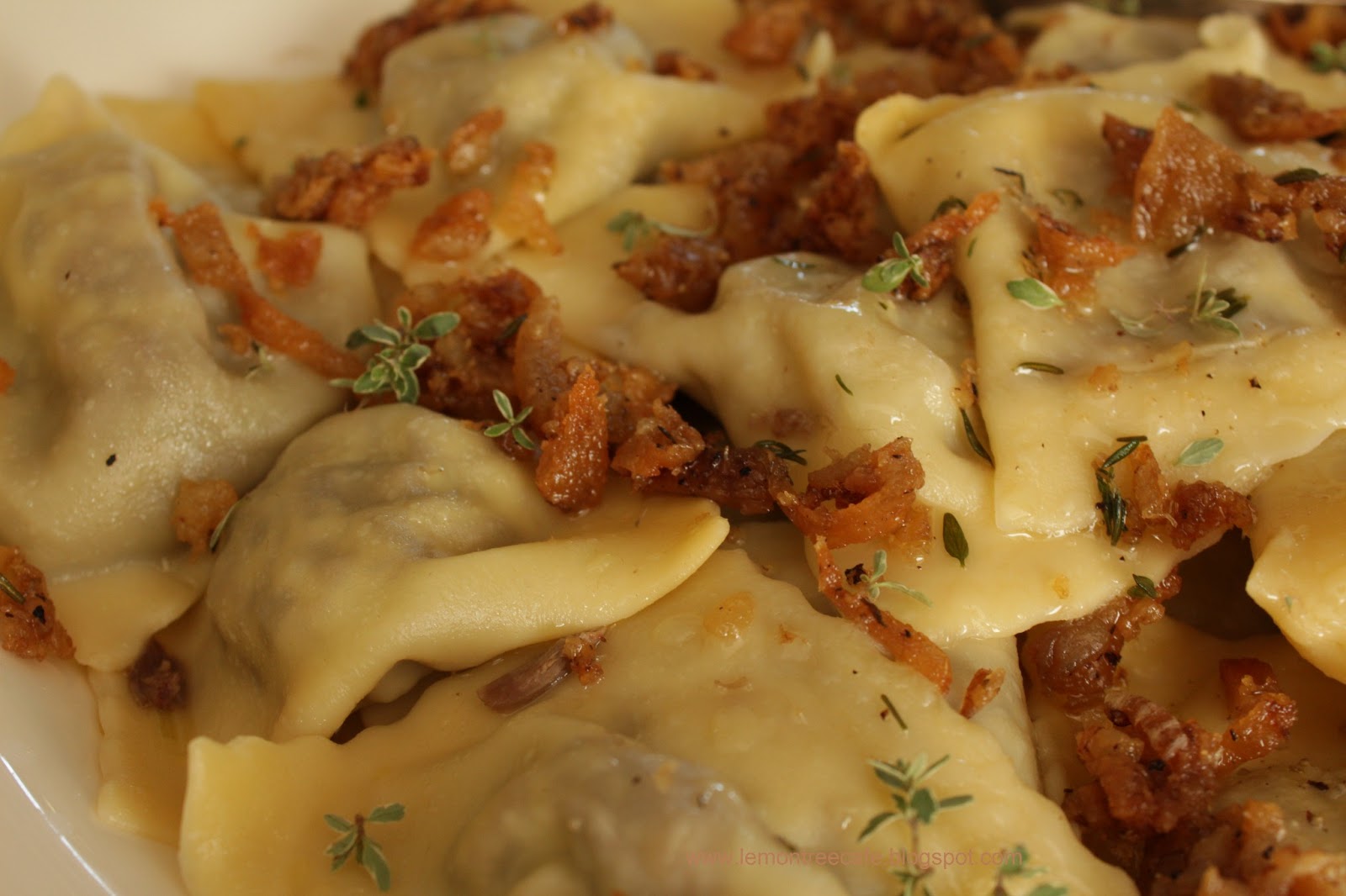 a lemon tree cafe: pierogi z kaczki - confit duck ravioli