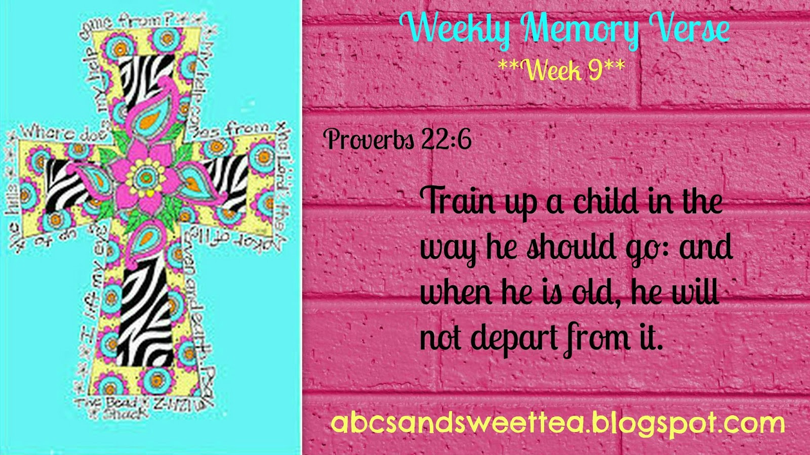 ABC's and Sweet Tea: Memory Verse - Week 9 (with link-up)