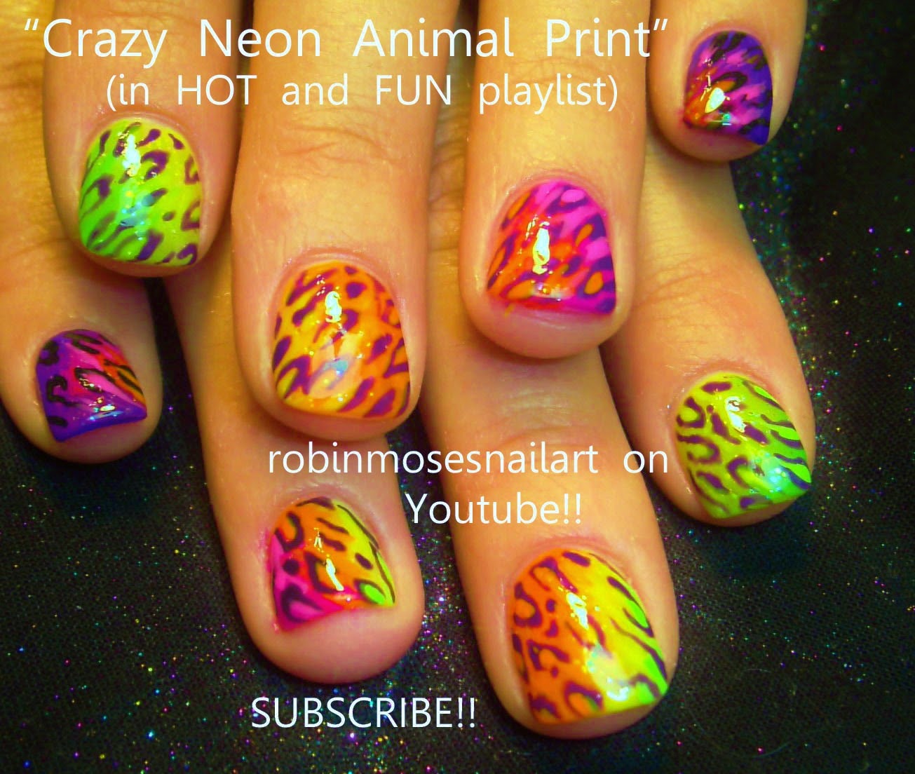 Nail Art by Robin Moses: "nail art" "neon" "neon nails" "summer nail ...