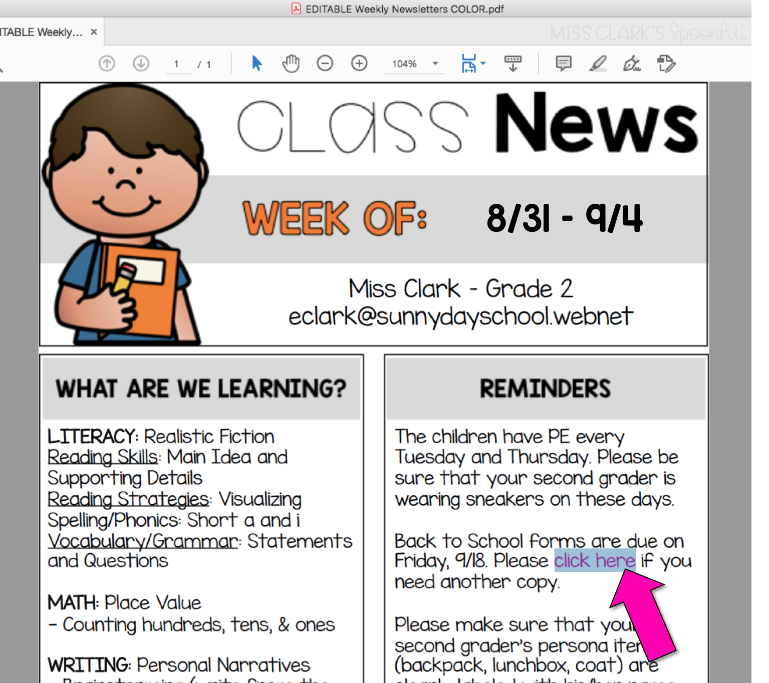 An Easy Guide to DIGITAL Classroom Newsletters & CLICKABLE PDFs! - Miss ...