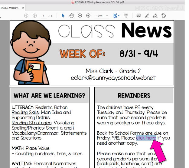 An Easy Guide to DIGITAL Classroom Newsletters & CLICKABLE PDFs! - Miss ...
