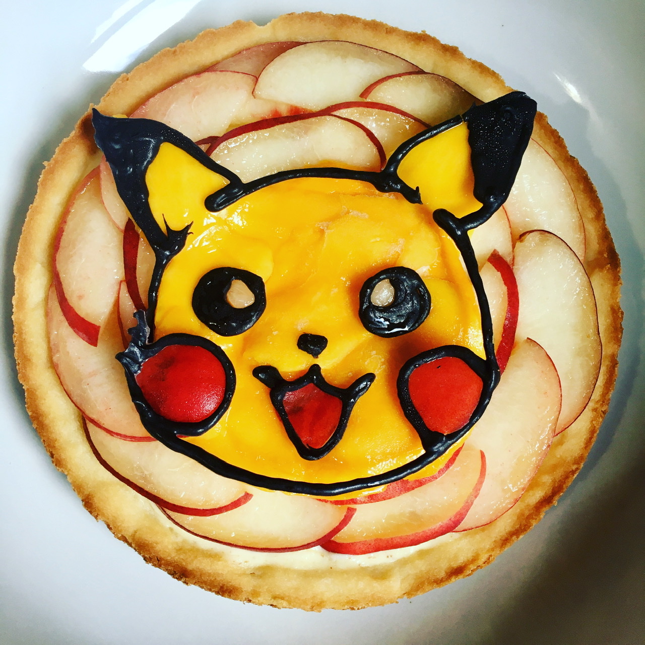 Pikachu White Peach Mango Tart