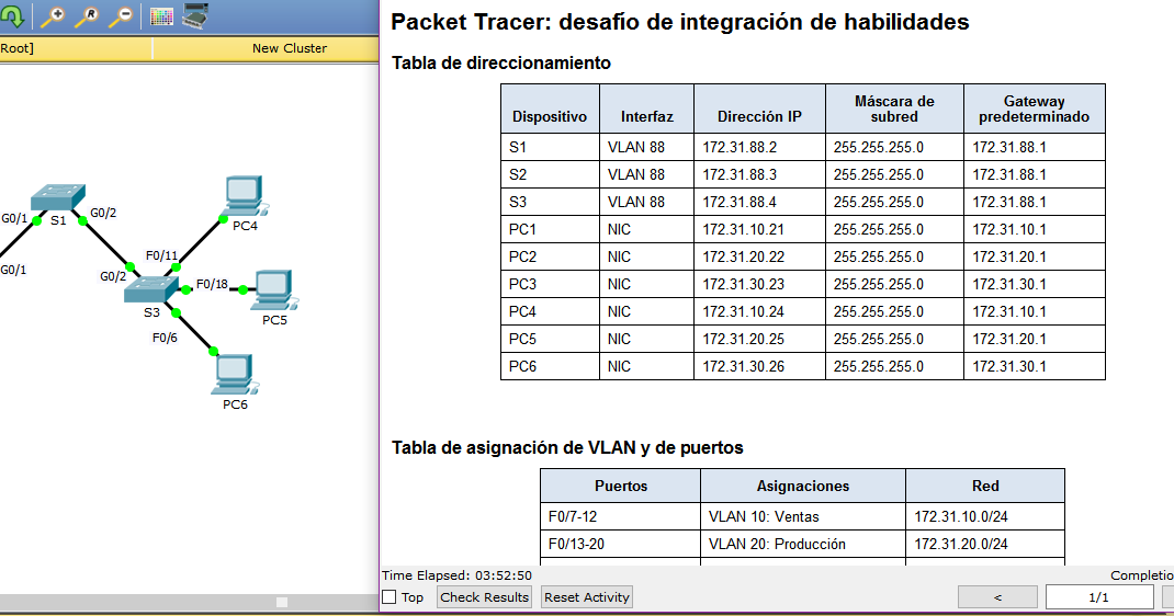 CONMUTACIÓN Y ENRUTAMIENTO DE REDES DE DATOS: Actividad 10. Desafío de Integración de habilidades