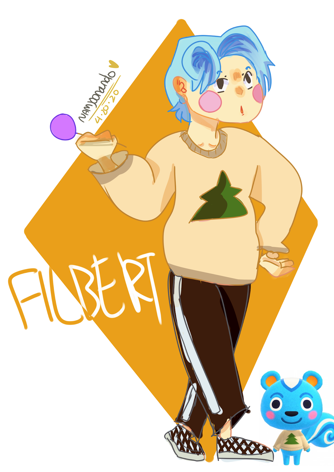 Animal Crossing Filbert (como humano) - 20/4/20