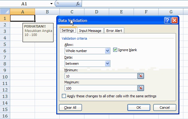 Cara Menggunakan Data Validation di Excel | Jalan Kucing