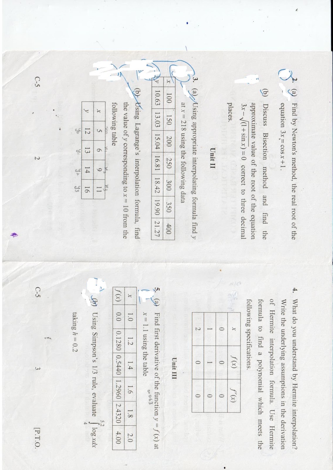 Computer Based Numerical And Statistical Techniques Question Paper CSE ...