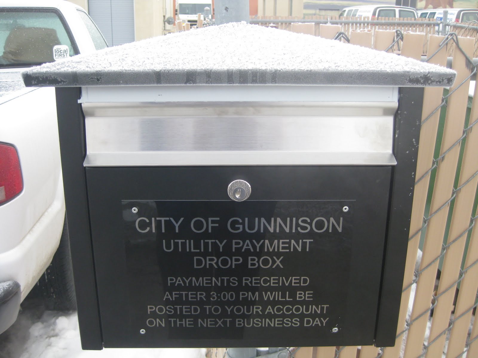 City of Gunnison Happenings: New Utility Payment Drop Box