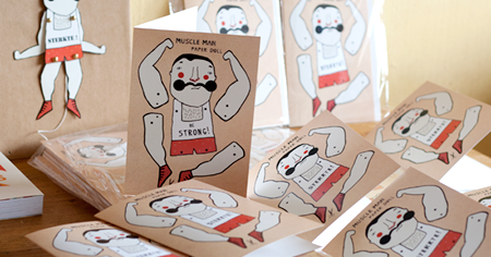 red cheeks factory: Muscle Man Paper Doll now also in English!