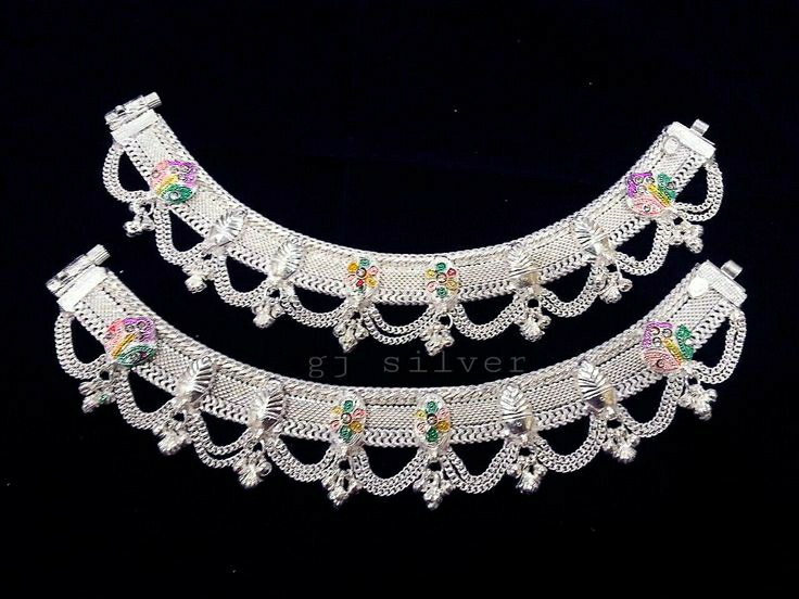 Silver anklets