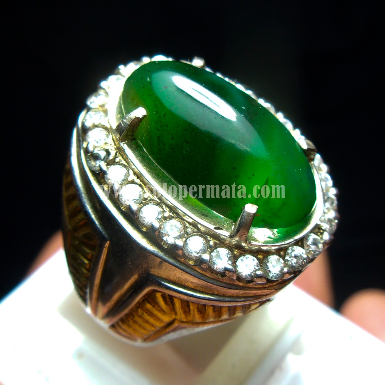 Cincin Permata Bacan Gulau - A236 | Batu Emerald Cut | Toko Batu Akik ...