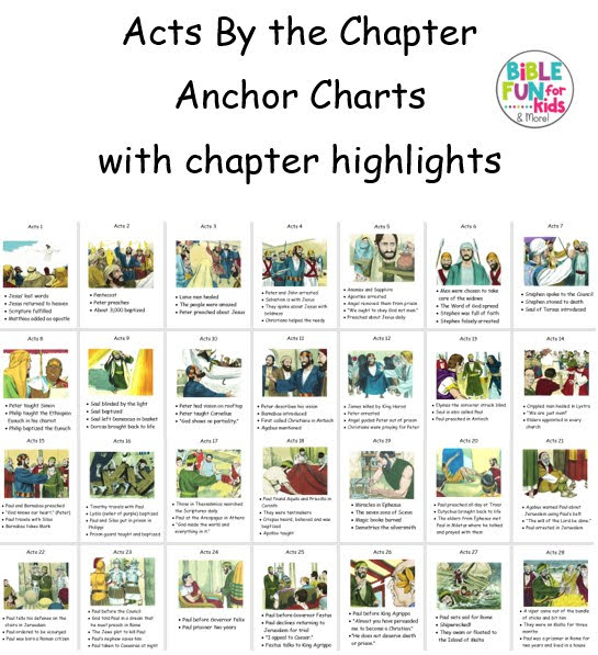 Acts by the Chapter Introduction and Links | Bible Fun For Kids