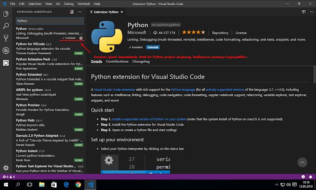 Python Hazırlık (Vscode ile Python Kullanımı) - Mustafa Sabri OĞUZ