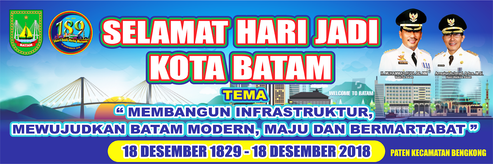 Contoh Spanduk Hari Jadi Kota Batam / ULANG TAHUN KOTA BATAM - KE 189 ...