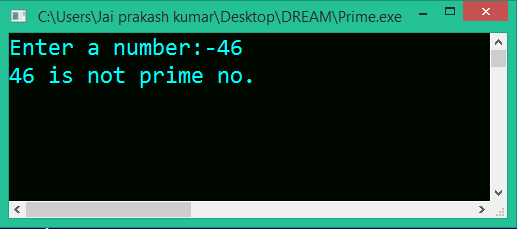 program in c to check a number is prime or not using function
