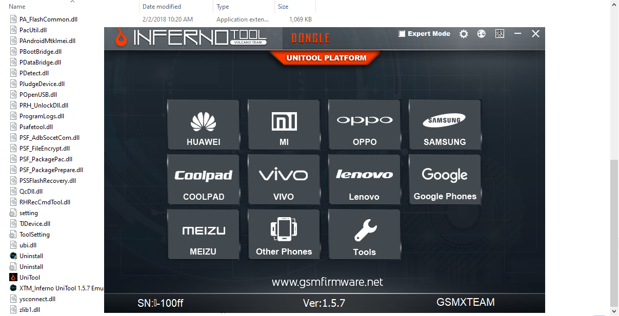 Inferno Tool (UniTool Platform) V1.5.7 Crack GSM X Team