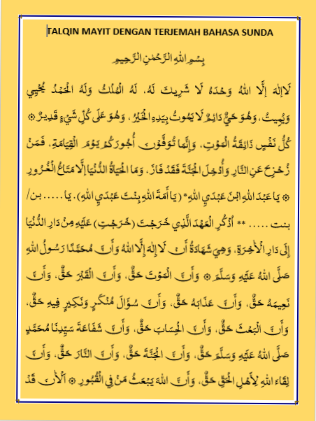 Bacaan Talkin Dan Doa - DeannailStuart