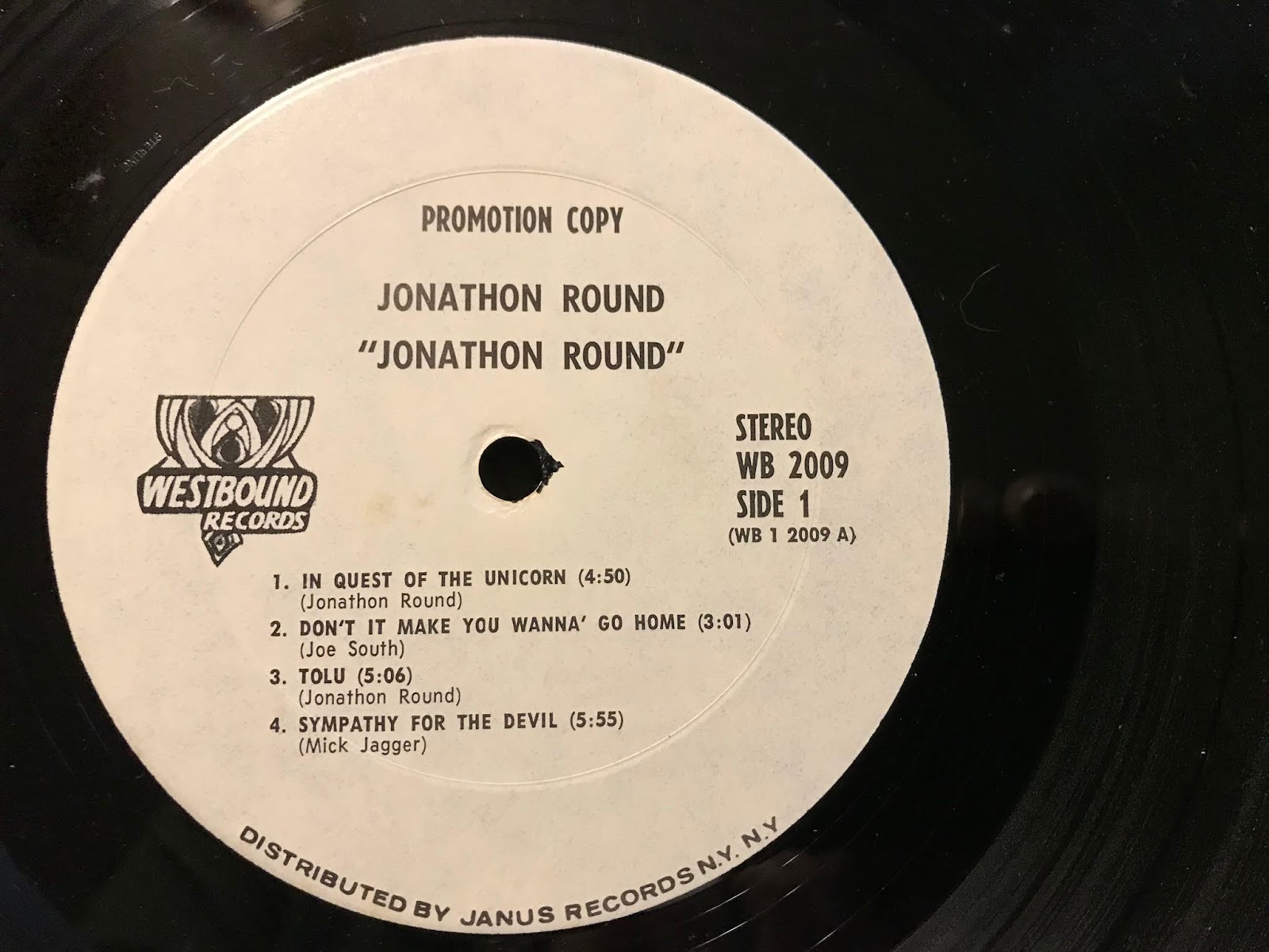 The College Crowd Digs Me: TCCDM Pulls One Out..."Jonathon Round" (1971)