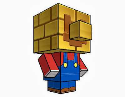 Papercraft - Gold Block Mario - Papercraft4u | Free Papercrafts, Paper ...