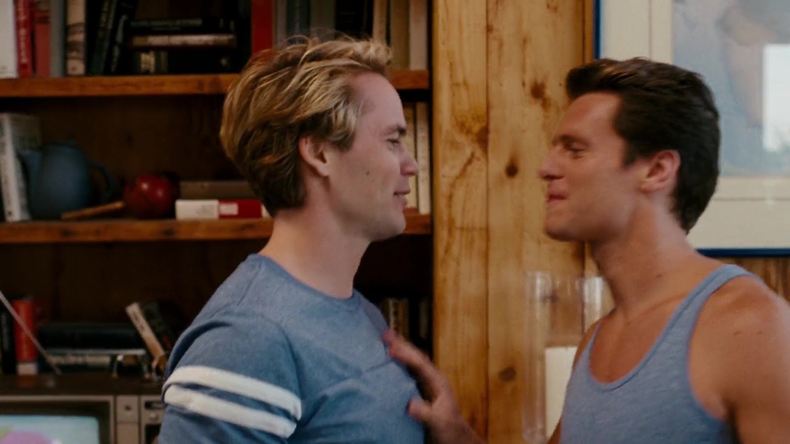 ausCAPS: Taylor Kitsch and Jonathan Groff shirtless in The Normal Heart