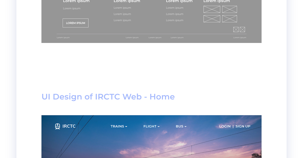 IRCTC UI/UX Design