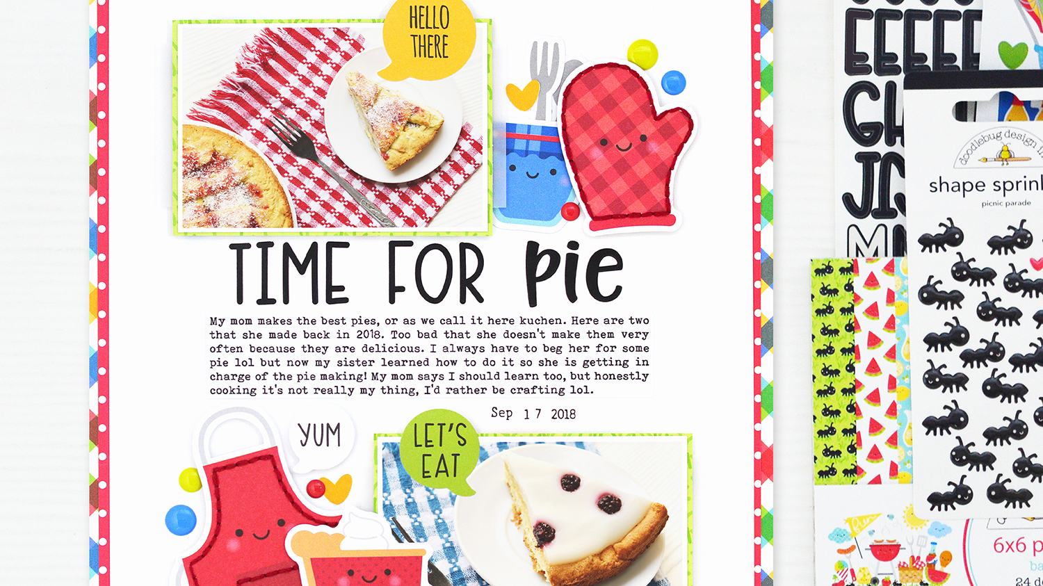 Maryám Pérez Design | Blog: DOODLEBUG DESIGN: TIME FOR PIE LAYOUT