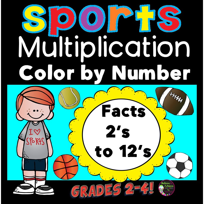 The Best of Teacher Entrepreneurs: Sports Multiplication Color by ...