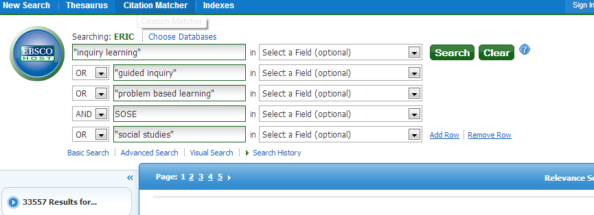 Enquiries about "Inquiry": Searching using Google, Google scholar, A+ ...