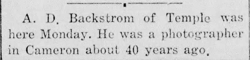 Cabinet Card Photographers: Alexander Daniel Backstrom