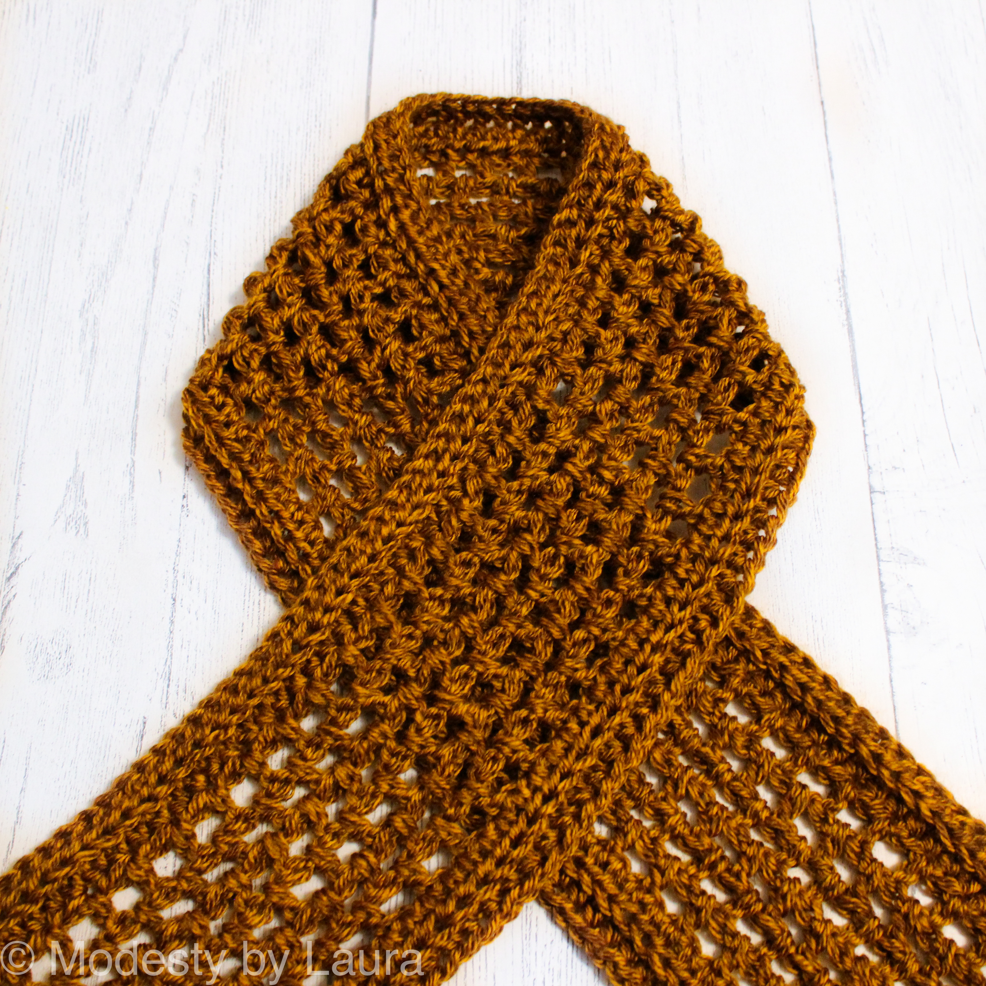 Honey Bee Scarf Crochet Pattern | Modesty by Laura
