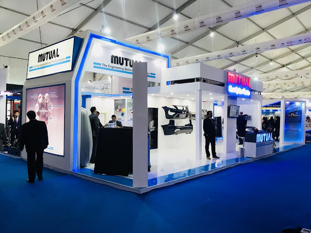 MUTUAL INDUSTRIES LTD Auto expo stall design by pixelmate exhibition