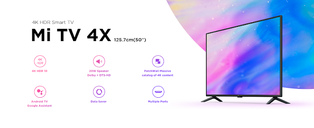 Mi LED TV 4X 125.7 cm (50 Inches) 4K Ultra HD Android TV (Black ...