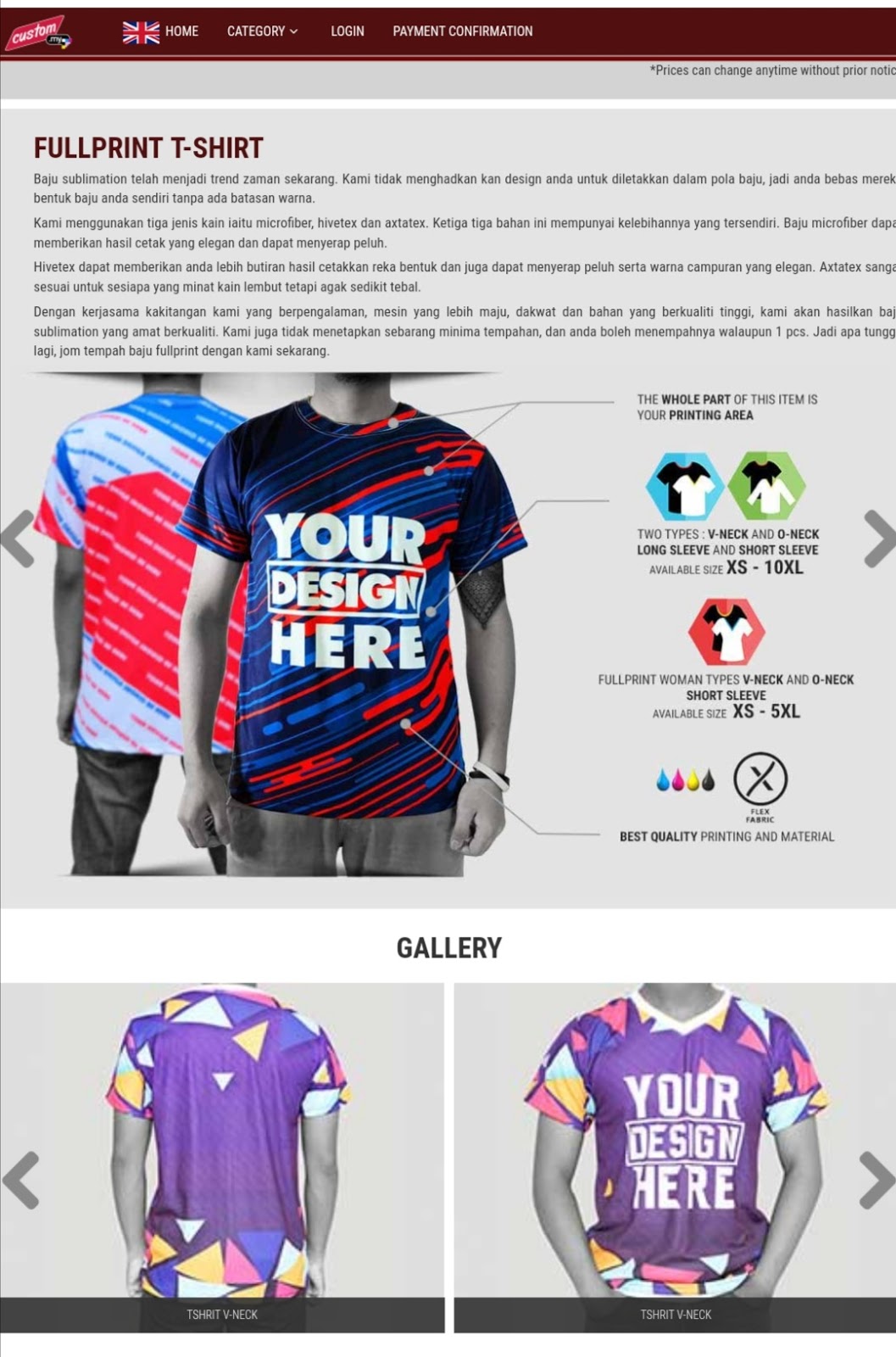 Mencetak Baju Rekaan Sendiri Secara Online, Mudah Sangat Di Custom.MY ...