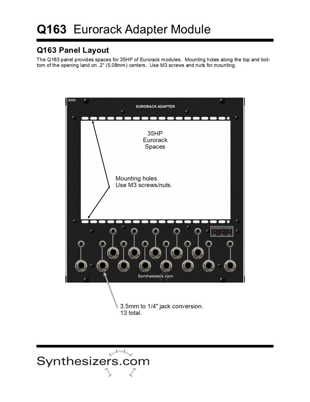 MATRIXSYNTH: Synthesizers.com Introduces the Q163 Eurorack Adapter ...