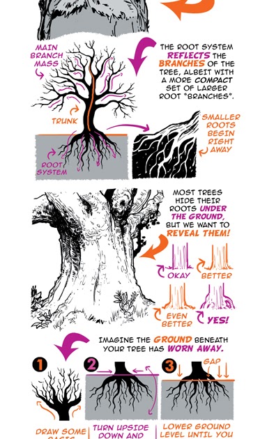 The Etherington Brothers: How to THINK when you draw TREE ROOTS tutorial!