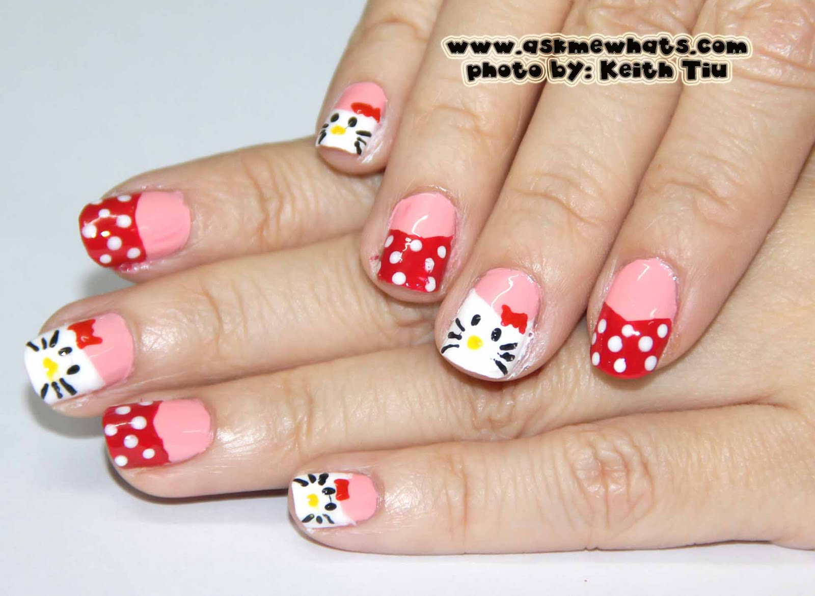 Hello Kitty Toe Nail Art