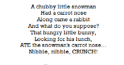 Adventures in Room 111: Spelling Poem #21: A Chubby Little Snowman